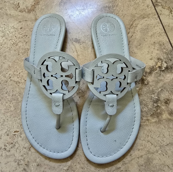 Tory Burch | Shoes | Tory Burch Miller Sandals Blue Seltzer Size 7 ...